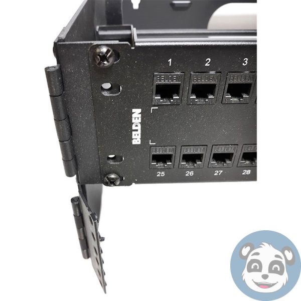 BELDEN AX103255, 4U Wall Mount Hinged Rack With 48 Port Cat6 Patch ...