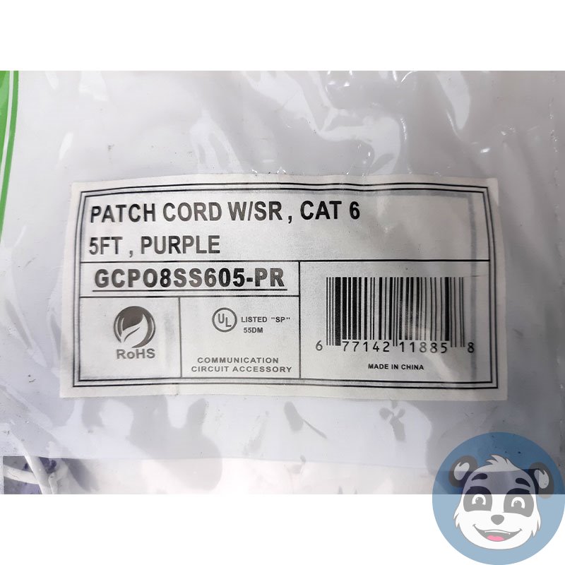4 Pack – CableSys, 5ft Cat-6 Network Patch Cord Cable, Purple , New ...