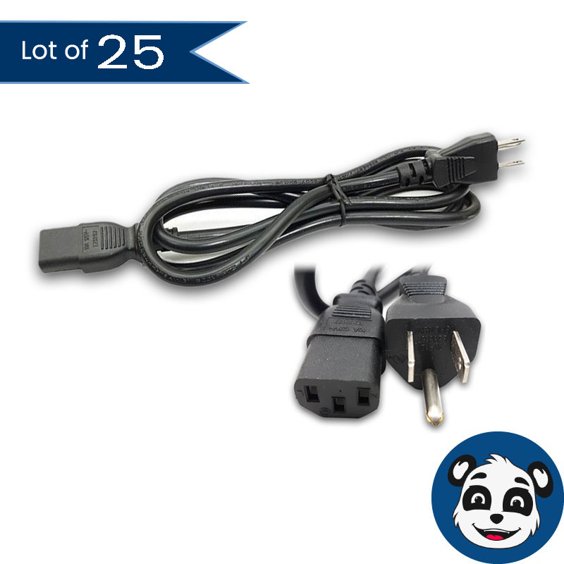 Lot 25 of C13 Power Cord, Multiple Lengths EC 60320 for PC, Monitor “A ...